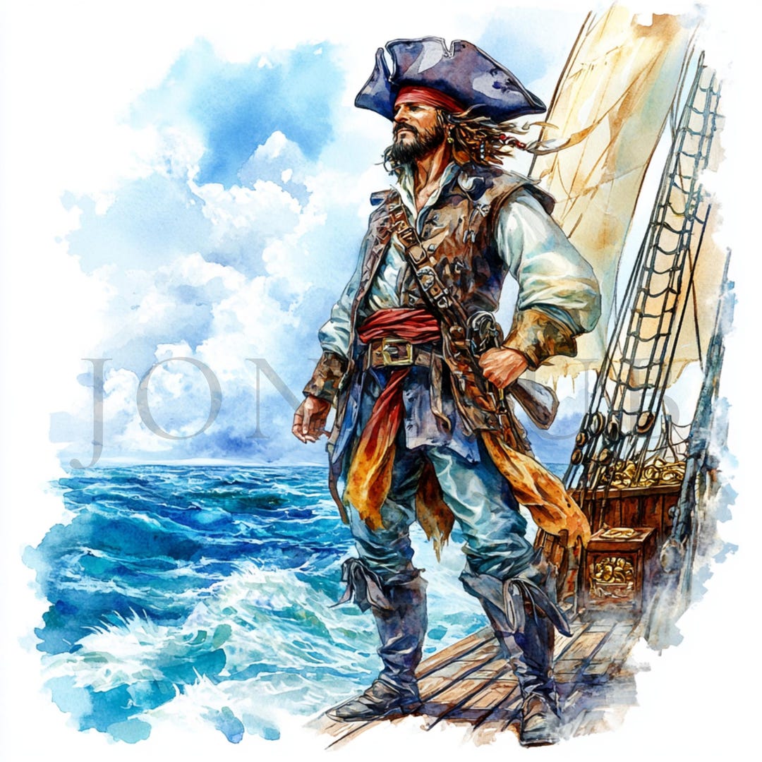 Cartoon Pirates Clipart | 10 High Quality JPG | Digital Download ...