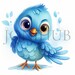 Watercolor Blue Bird Clipart | 10 High Quality Jpg's | Digital Download ...