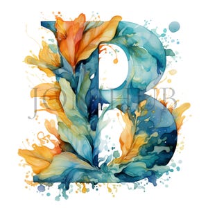 Letter B Clipart | 10 High Quality Jpgs | Digital Download | Decorative ...