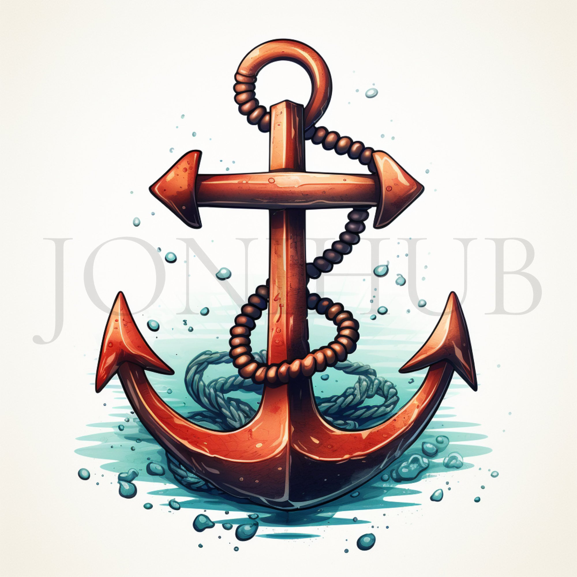 Anchor Clipart 10 High Quality Jpgs Digital Download Nautical Anchor ...