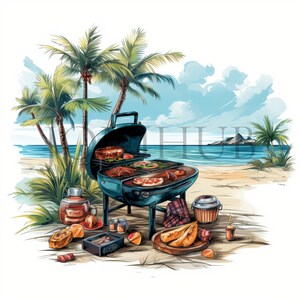 Summer BBQ Clipart | 10 High Quality Jpg's | Digital Download ...