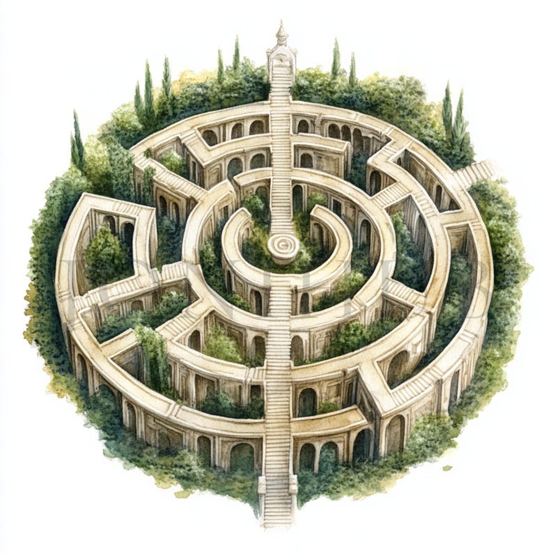 Labyrinth Clipart | 10 High Quality Jpgs | Instant Digital Download ...