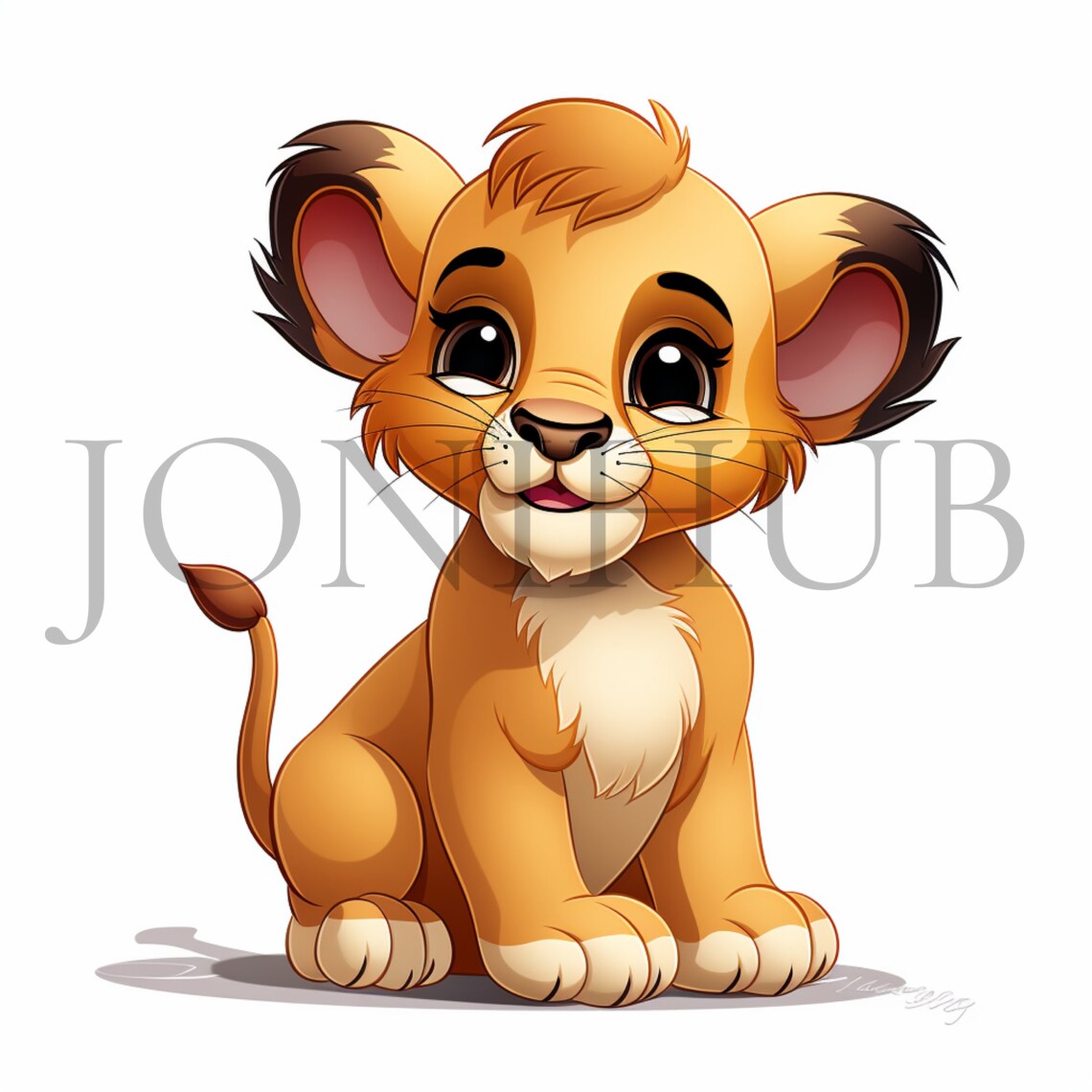 Cute Lion Cub Clipart 10 High Quality Jpg's Digital Download Adorable ...