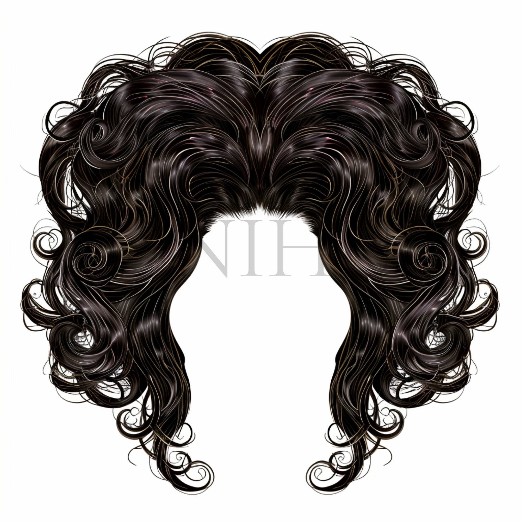 Hair Clipart | 10 High Quality Jpg's | Digital Download | Fashion Hair ...