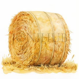 Hay Bale Clipart | 10 High Quality Jpg's | Digital Download | Farm Art ...