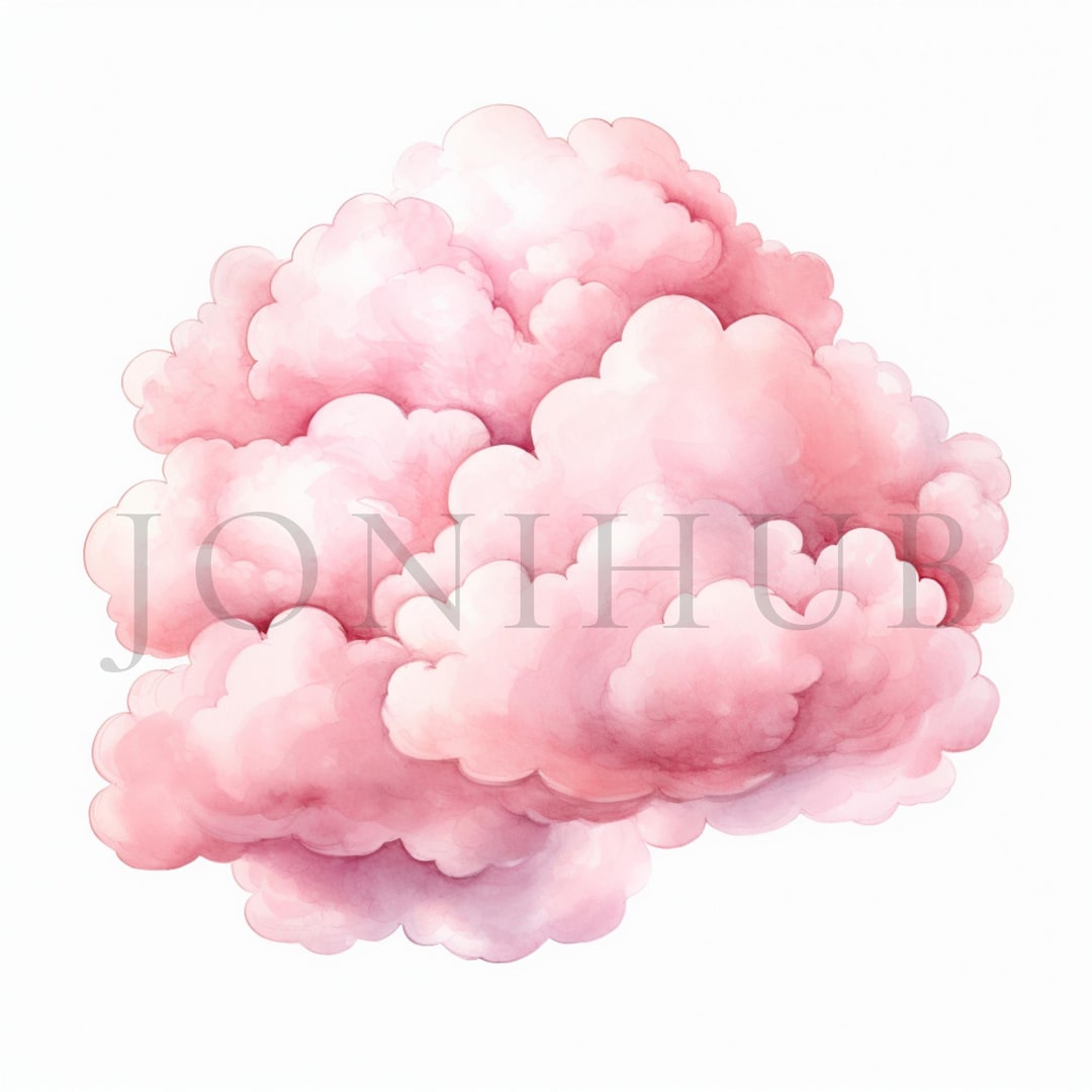 Pink Clouds Clipart | 10 High Quality Jpgs | Digital Download | Nursery ...
