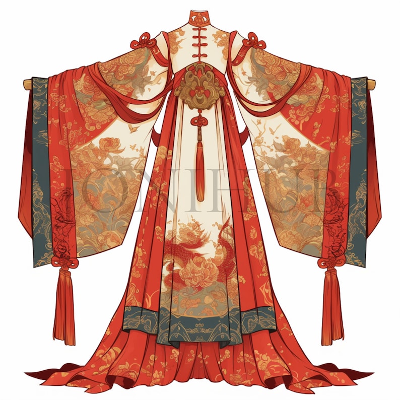 Chinese Dress Clipart | 10 High Quality Jpg's | Digital Download ...