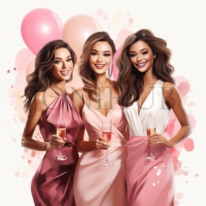 Women Party Clipart | 10 High Quality Jpg's | Digital Download | Fun ...