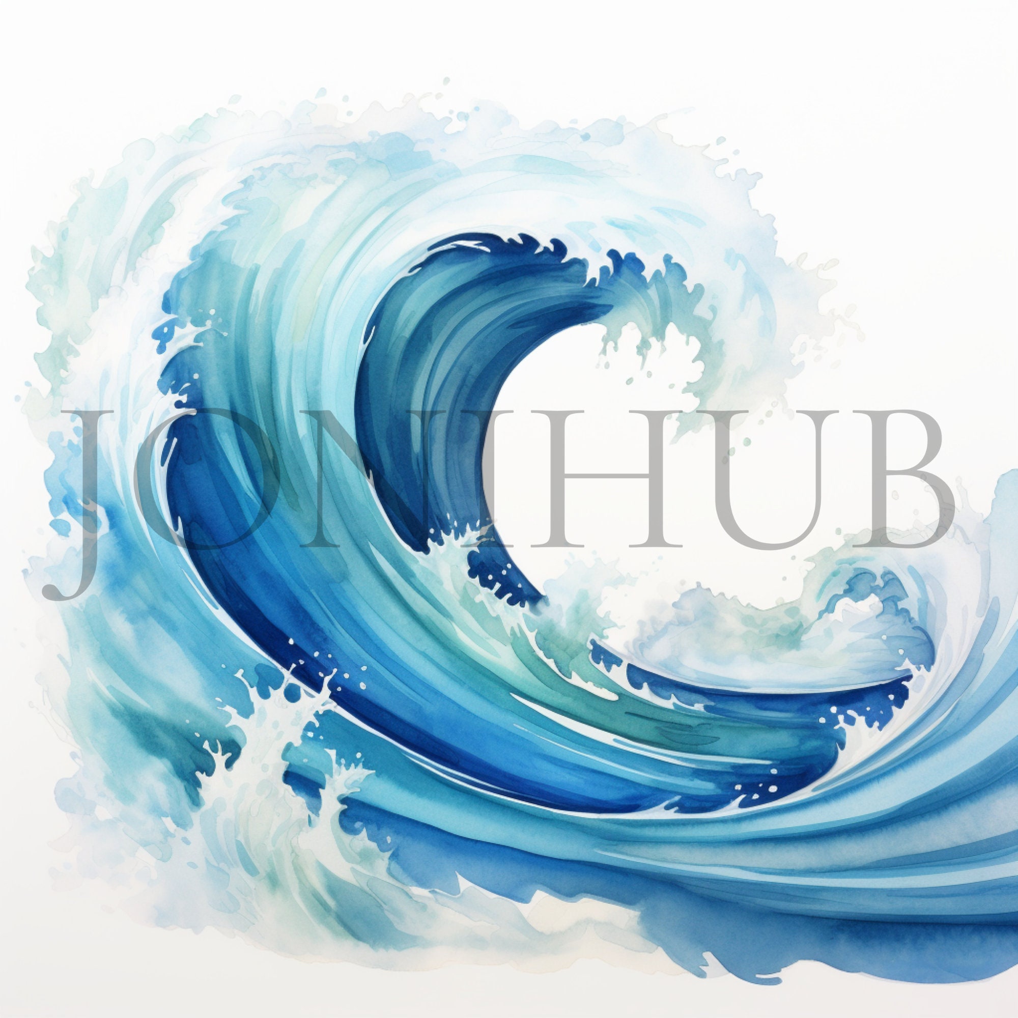 Ocean Waves Clipart 10 High Quality Jpg's Digital Download Digital ...