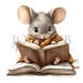 Mouse Reading Book Clipart | 10 High Quality Jpg's | Digital Download ...
