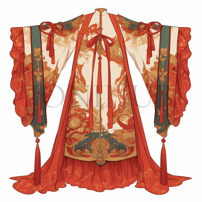 Chinese Dress Clipart | 10 High Quality Jpg's | Digital Download ...