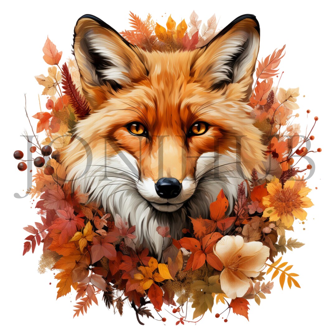Autumn Foxes Clipart | 10 High Quality Jpg's | Digital Download ...