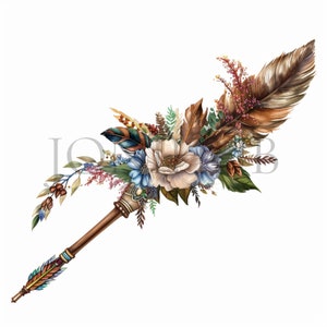Floral Arrows Clipart | 10 High Quality Jpg's | Digital Download ...