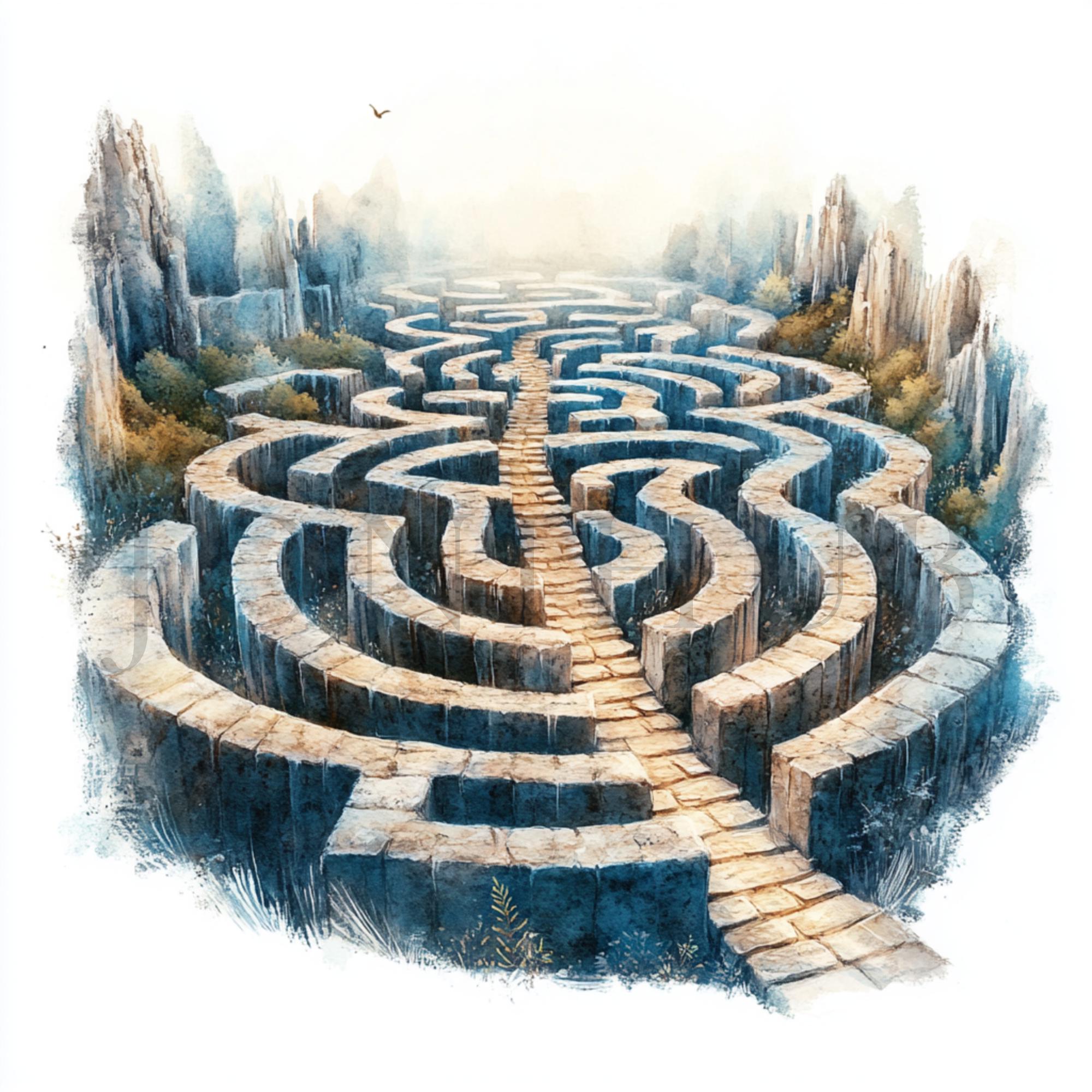 Labyrinth Clipart | 10 High Quality Jpgs | Instant Digital Download ...