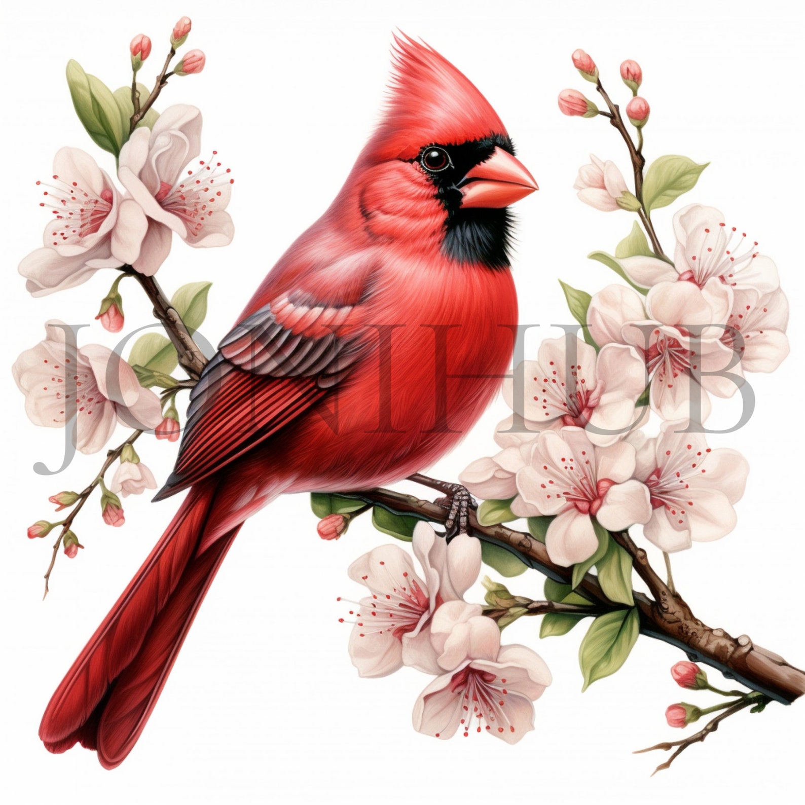 Red Cardinal Clipart 10 High Quality Jpg's Digital Download Cardinal ...