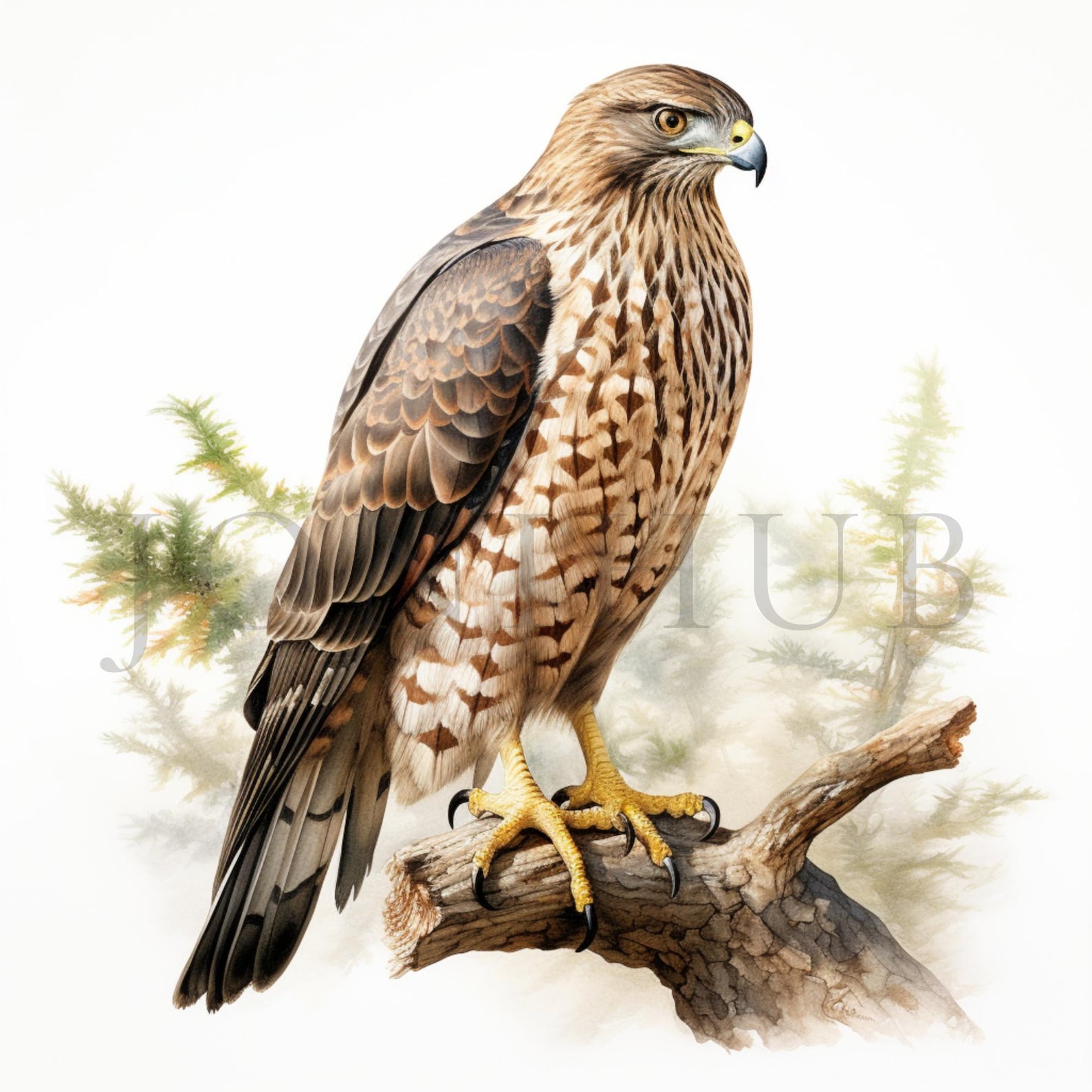 Cooper's Hawk Clipart | 10 High Quality Jpgs | Digital Download ...
