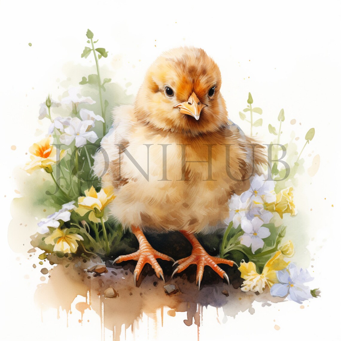 Cute Chick Clipart 10 High Quality Jpg's Digital Download Yellow Chick ...