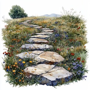 Rocky Path Clipart | 10 High Quality Jpgs | Digital Download ...