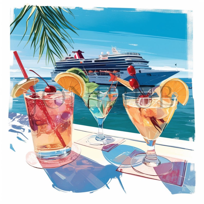 Cruise Vacation Clipart 10 High Quality Jpg's Digital Download Travel ...