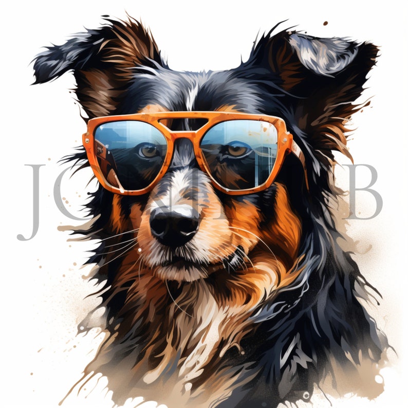 Cool Dogs Clipart | 10 High Quality Jpg's | Digital Download | Stylish ...