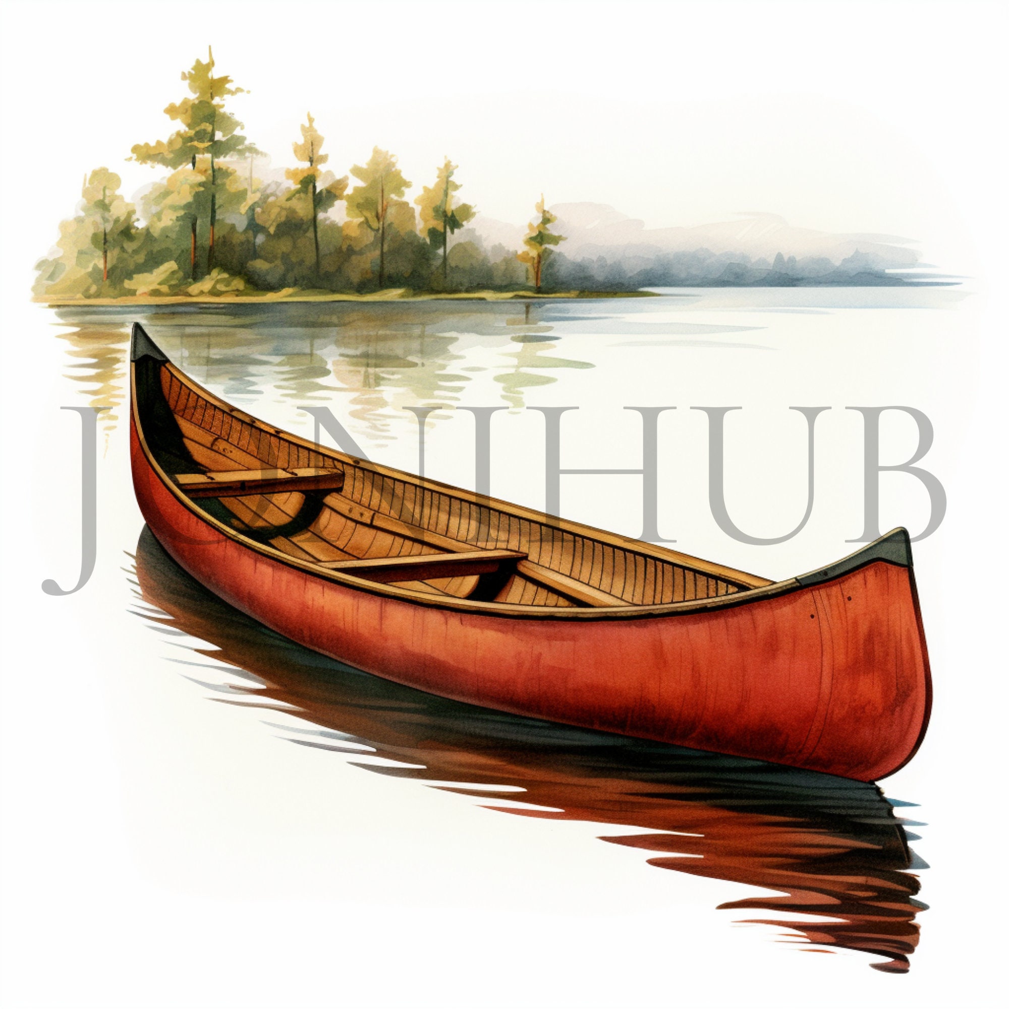 Vintage Canoe Clipart | 10 High Quality Jpg's | Digital Download ...