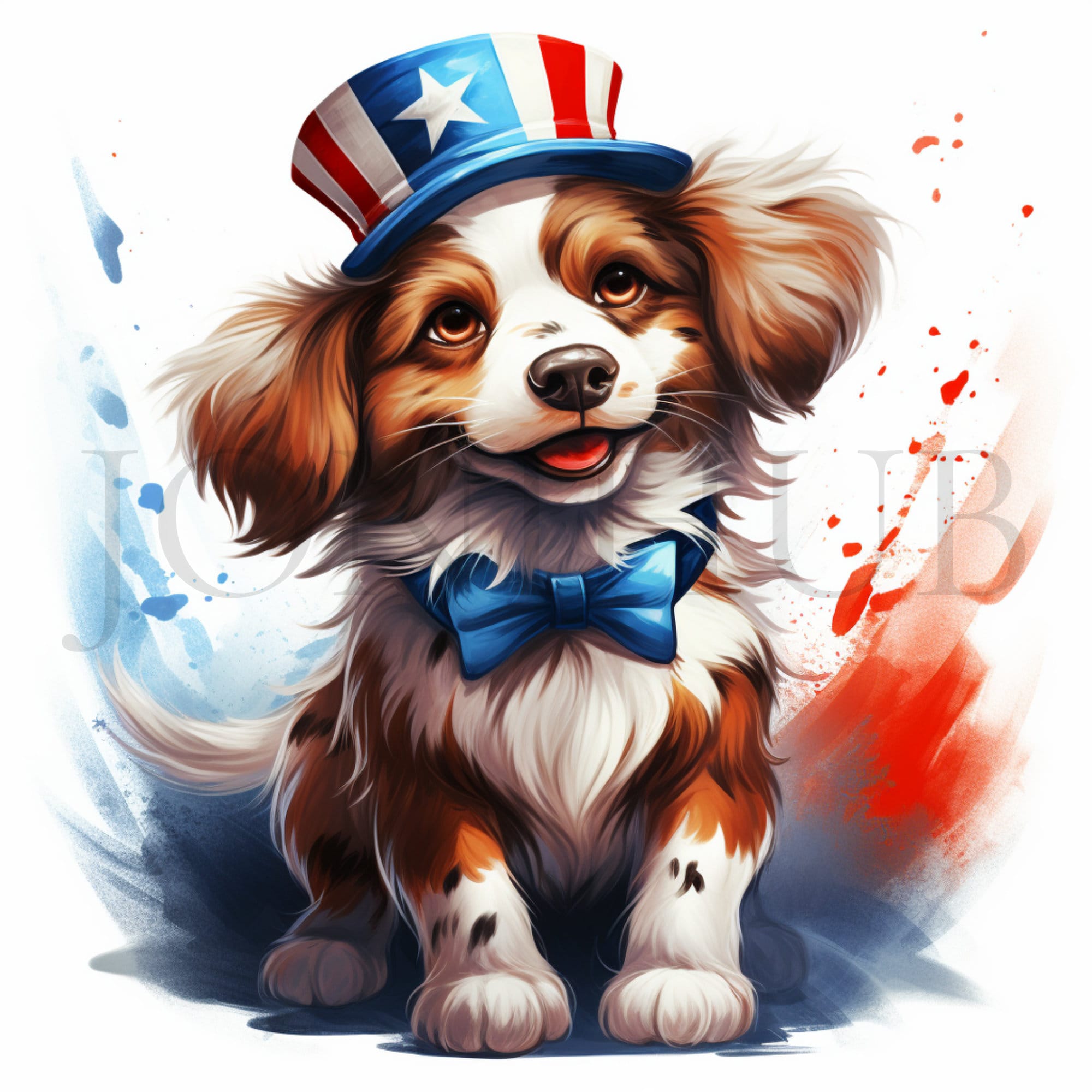 4th of July Dog Clipart | 10 High Quality Jpgs | Patriotic Clipart ...