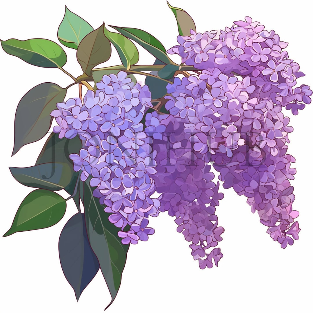 Lilac Flowers Clipart | 10 High Quality Jpg's | Digital Download ...