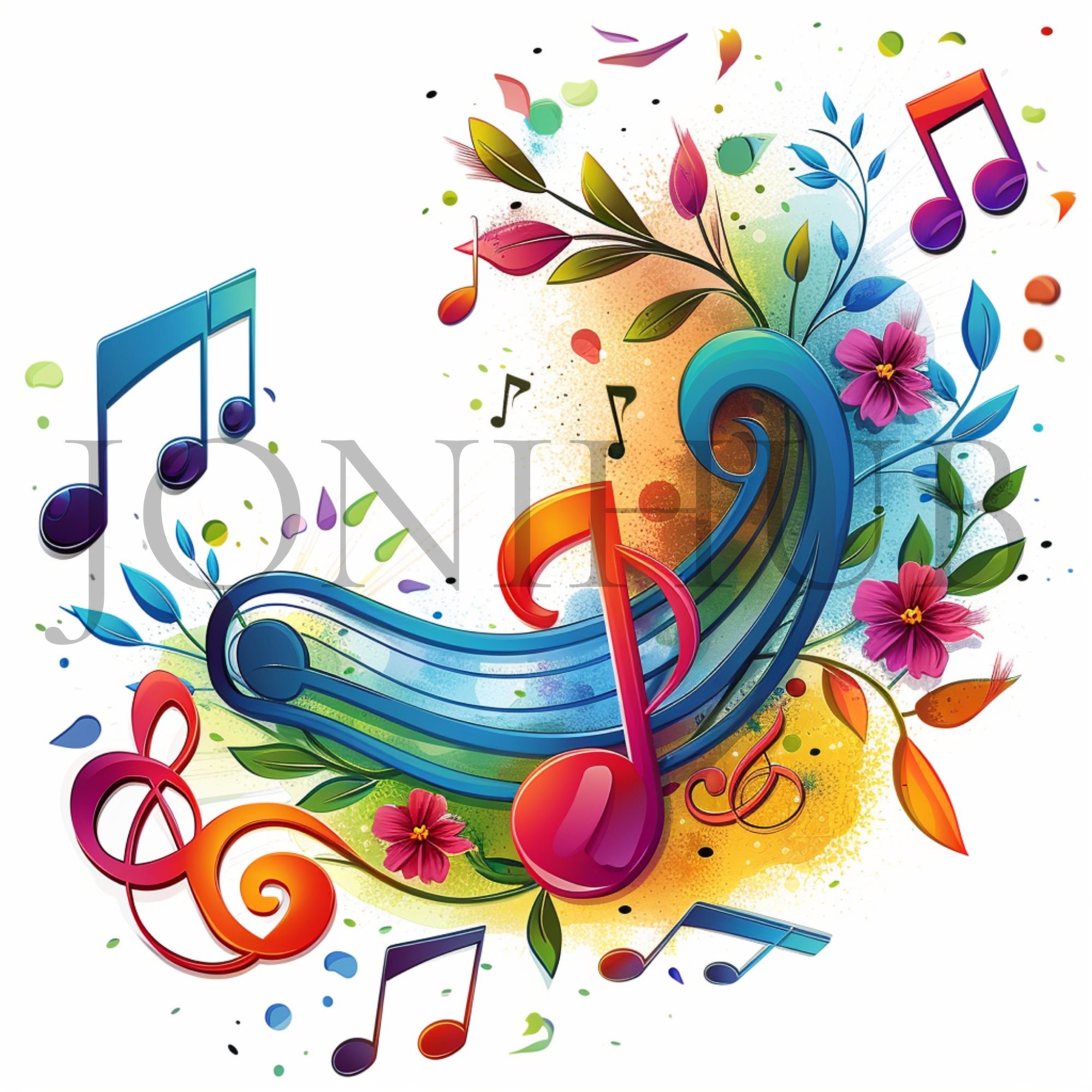 Music Notes Clipart | 10 High Quality Jpg's | Digital Download | Music ...
