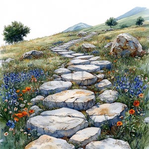 Rocky Path Clipart | 10 High Quality Jpgs | Digital Download ...