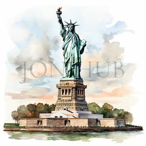 Statue of Liberty Clipart | 10 High Quality Jpgs | Digital Download ...