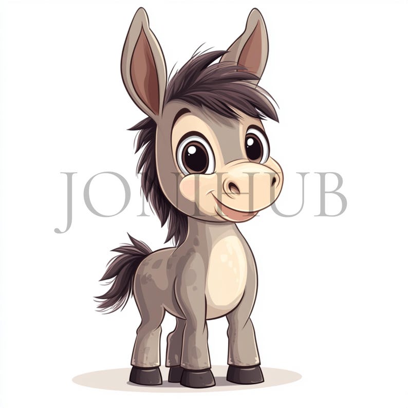Funny Donkey Clipart | 10 High Quality Jpg's | Digital Download ...