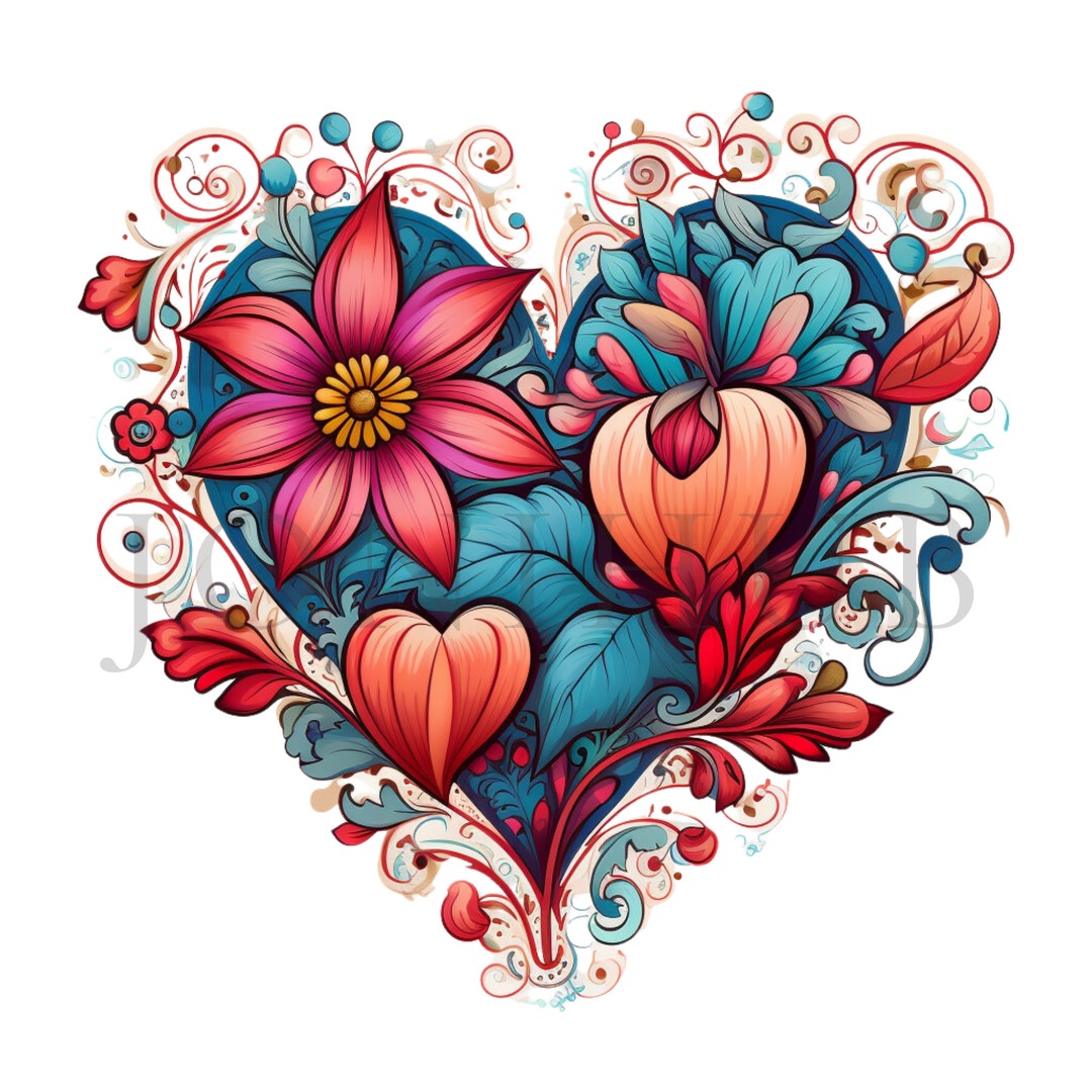 Valentines Day Heart Clipart | 10 High Quality Pngs | Valentines Day ...