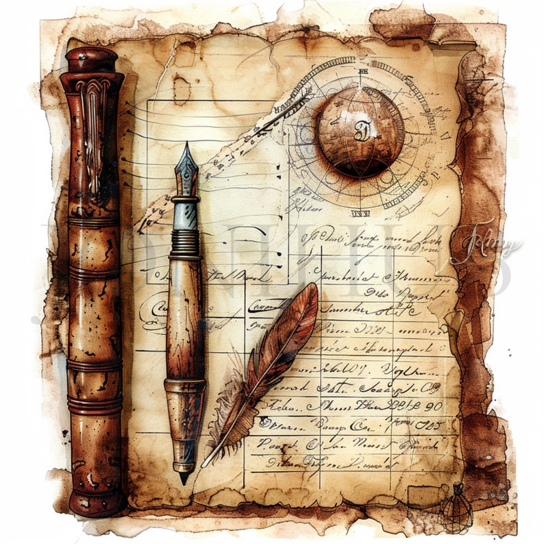 Antique Paper Clipart | 10 High Quality Jpgs | Digital Download ...