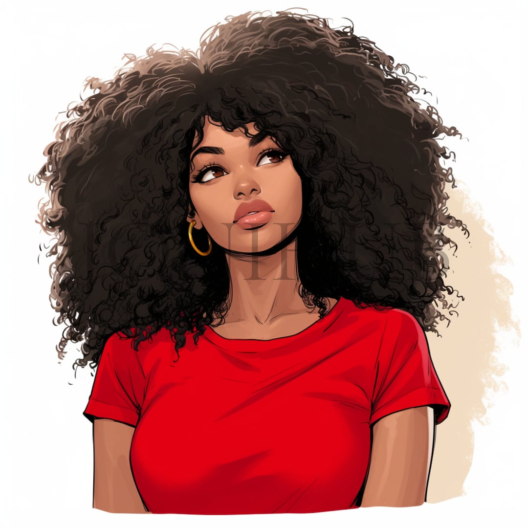 Afro Woman Clipart | 10 High Quality Jpg's | Digital Download | Woman ...