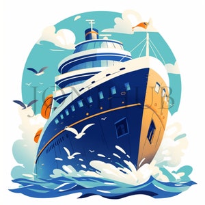 Cruise Vacation Clipart | 10 High Quality Jpg's | Digital Download ...