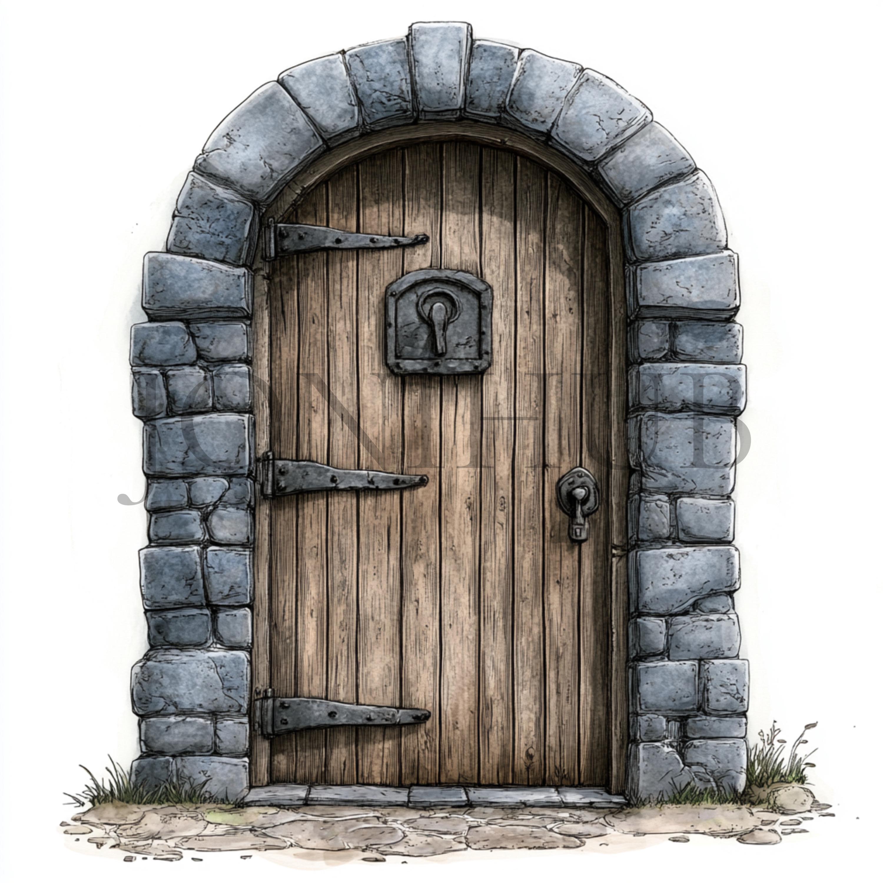 Old Doors Clipart | 10 High Quality Jpg's | Digital Download | Rustic ...