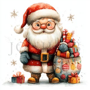 Quirky Santa Clipart | 10 High Quality Jpgs | Digital Download ...
