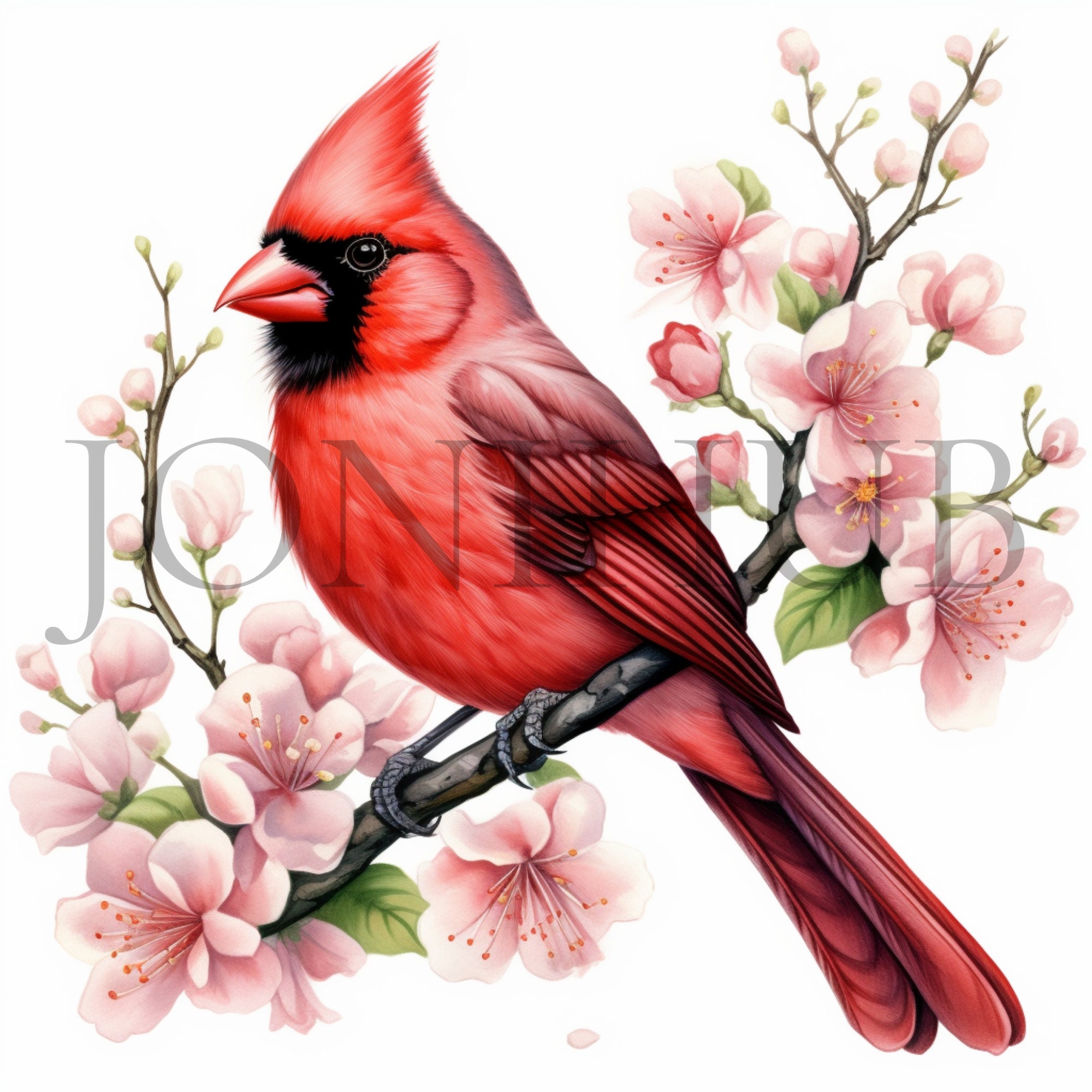 Red Cardinal Clipart 10 High Quality Jpg's Digital Download Cardinal ...
