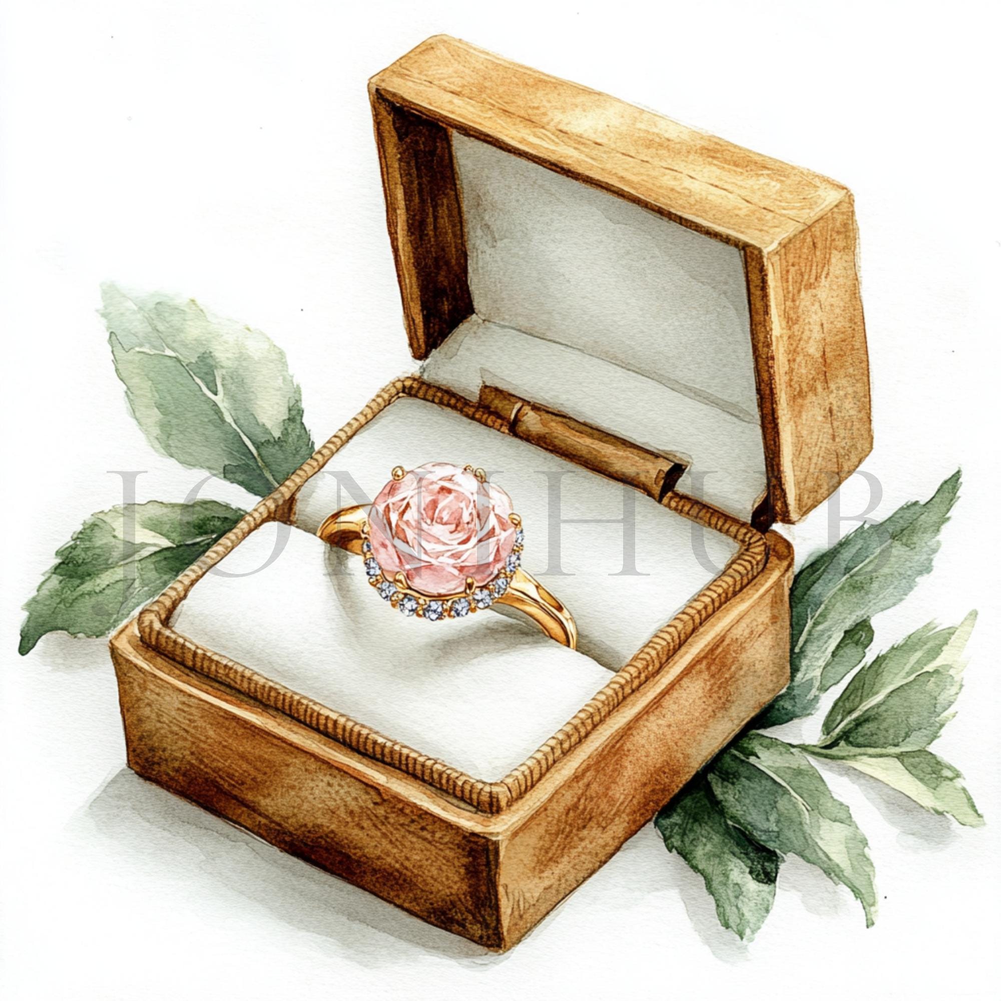 Engagement Ring Box Clipart | 10 High Quality Jpgs | Digital Download ...