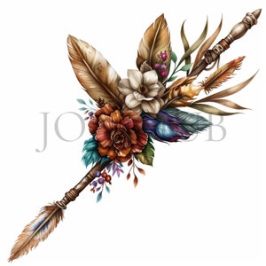 Floral Arrows Clipart | 10 High Quality Jpg's | Digital Download ...