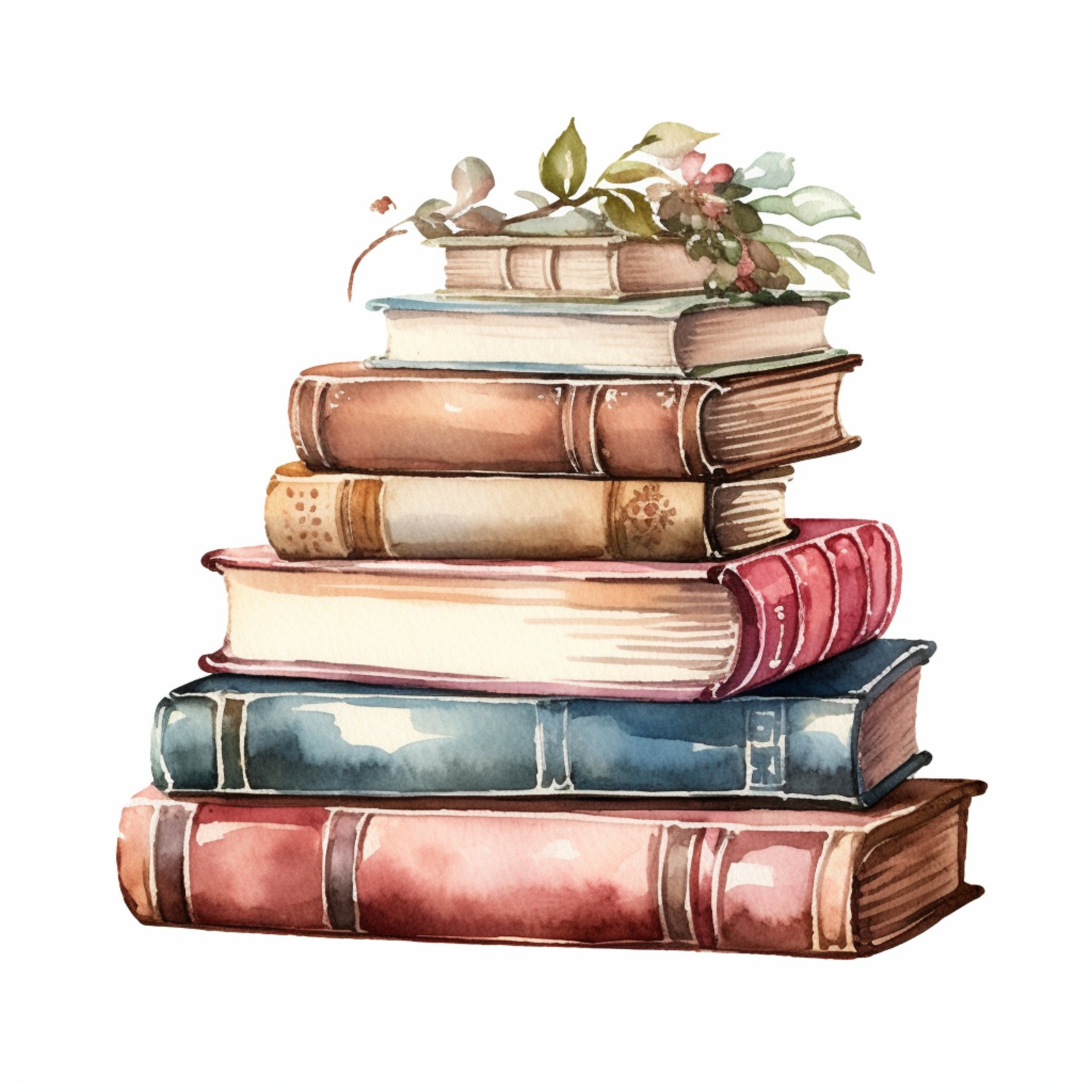 Stack of Books Clipart | 10 High Quality Jpgs | Card Making | Books ...