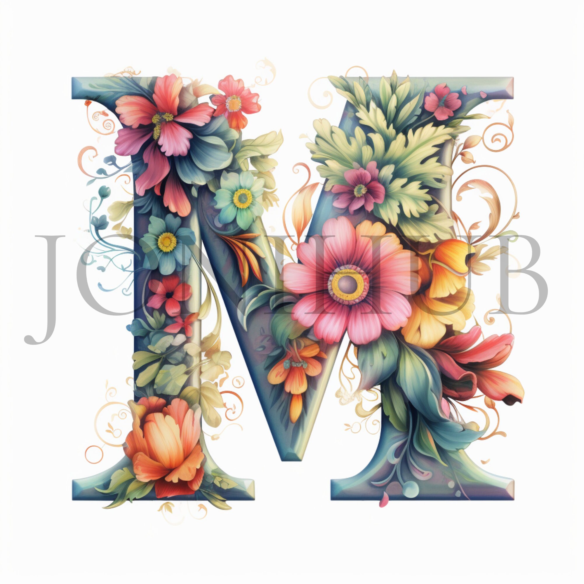 Letter M Clipart 10 High Quality Jpg's Digital Download Alphabet ...