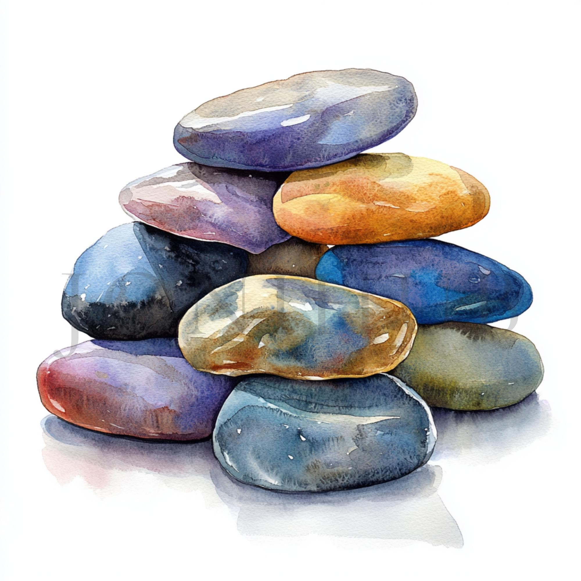 Zen Stones Art Clipart 10 High Quality JPG Digital Download Paper Craft ...