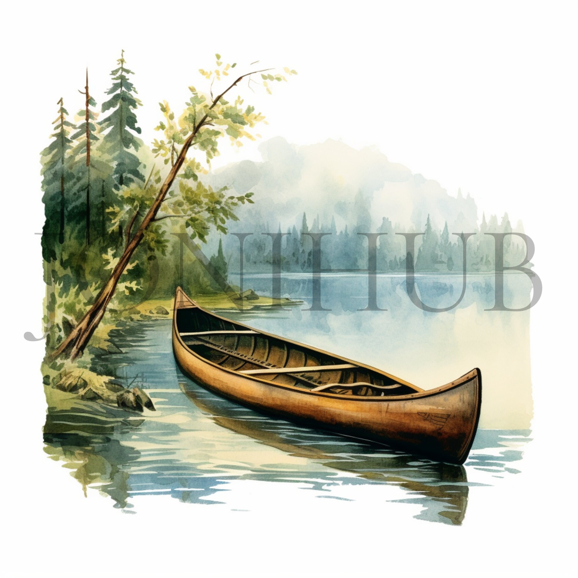 Vintage Canoe Clipart | 10 High Quality Jpg's | Digital Download ...