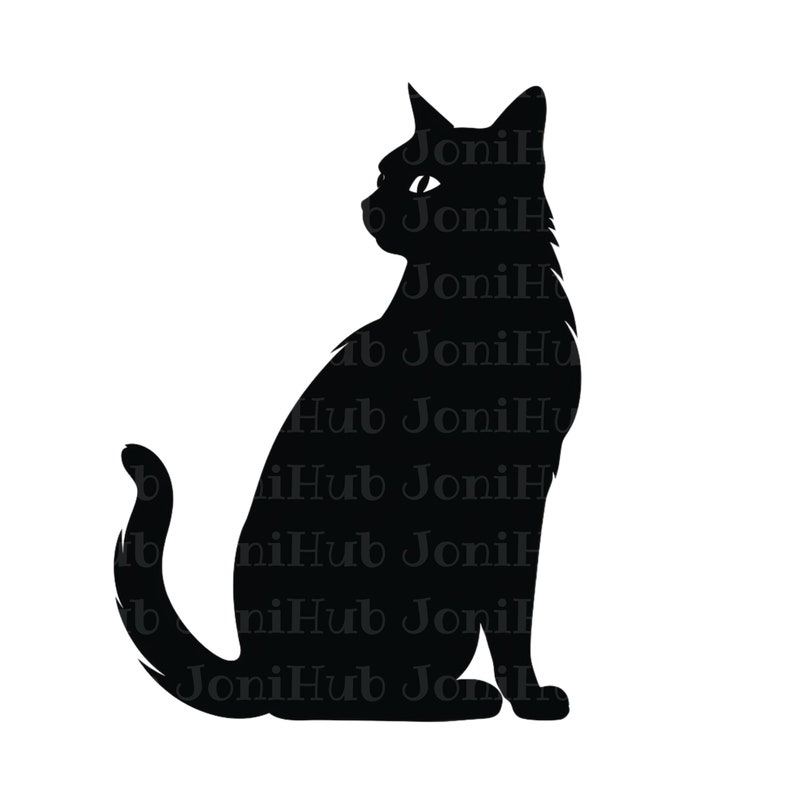 Cat Clipart, Black Cat Clipart, Black White Cat Clipart, Black Cat Clip ...