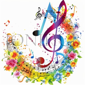 Music Notes Clipart | 10 High Quality Jpg's | Digital Download | Music ...