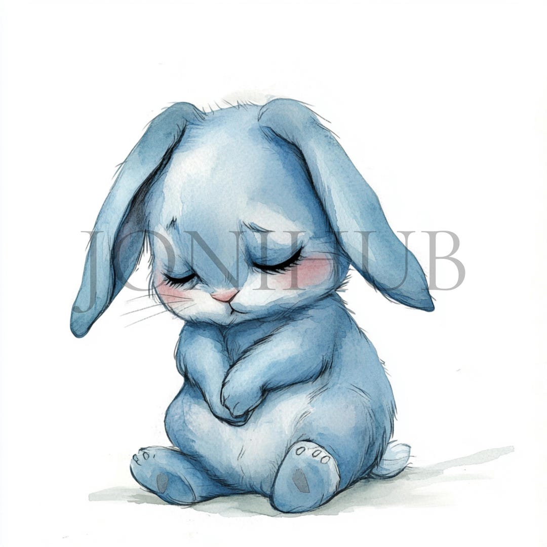 Sad Bunny Clipart | 10 High Quality Jpg's | Digital Download ...