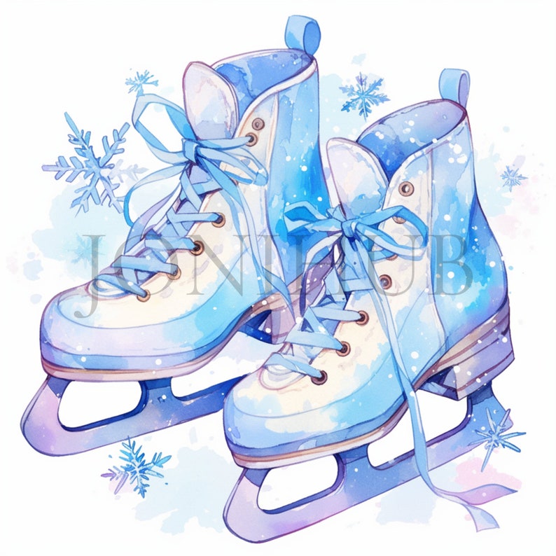 Ice Skates Clipart | 10 High Quality Jpg's | Digital Download ...
