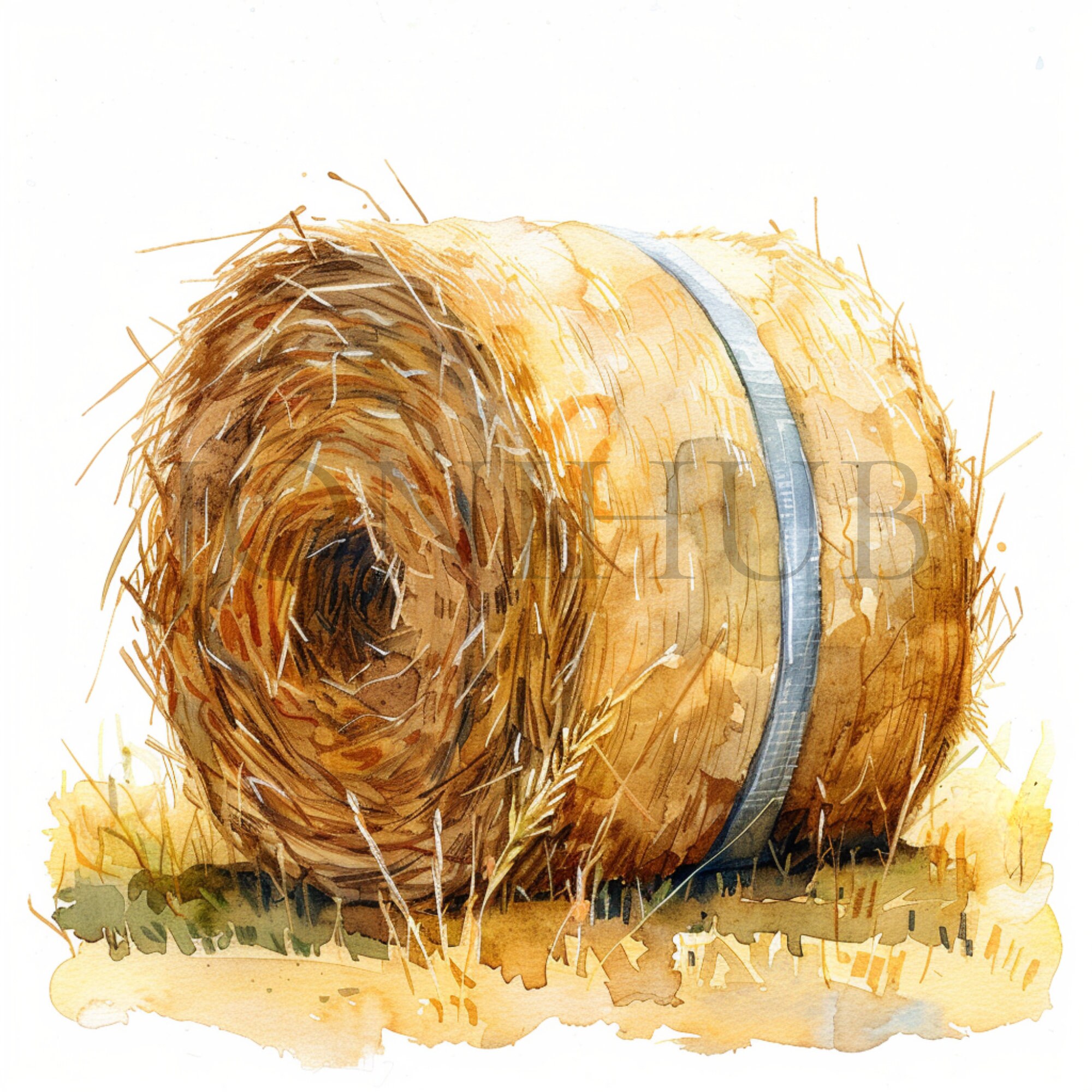 Hay Bale Clipart 10 High Quality Jpg's Digital Download Farm Art Farm ...