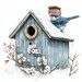 Winter Birdhouse Clipart | 10 High Quality Jpgs | Instant Digital ...